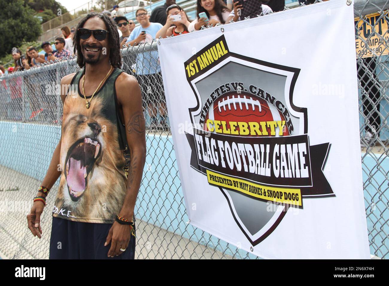Recording artist Snoop Dogg attends the 1st Annual Athletes vs. Cancer ...