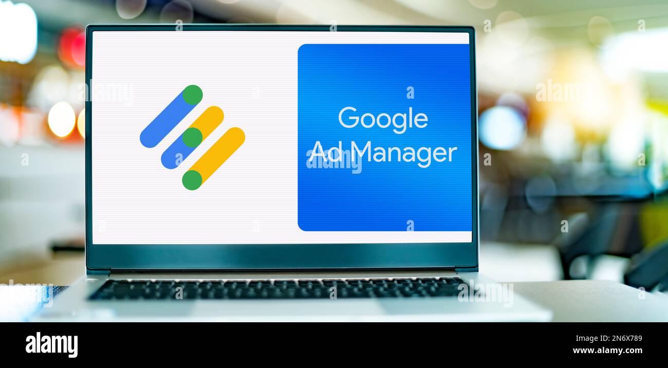 POZNAN, POL - JUN 1, 2022: Laptop computer displaying logo of Google Ad ...