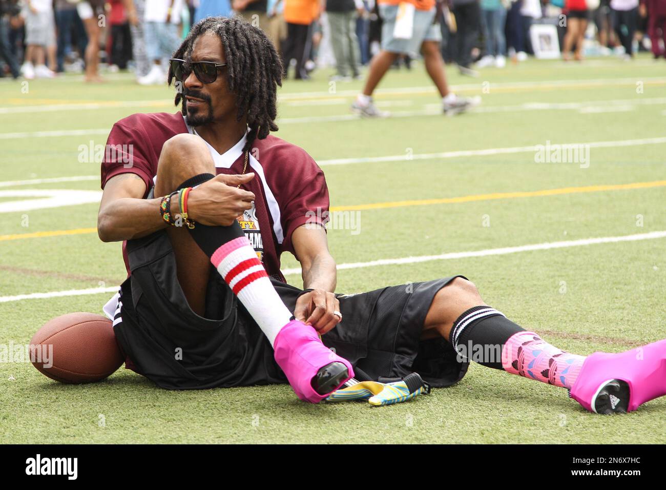 Recording artist Snoop Dogg attends the 1st Annual Athletes vs. Cancer ...