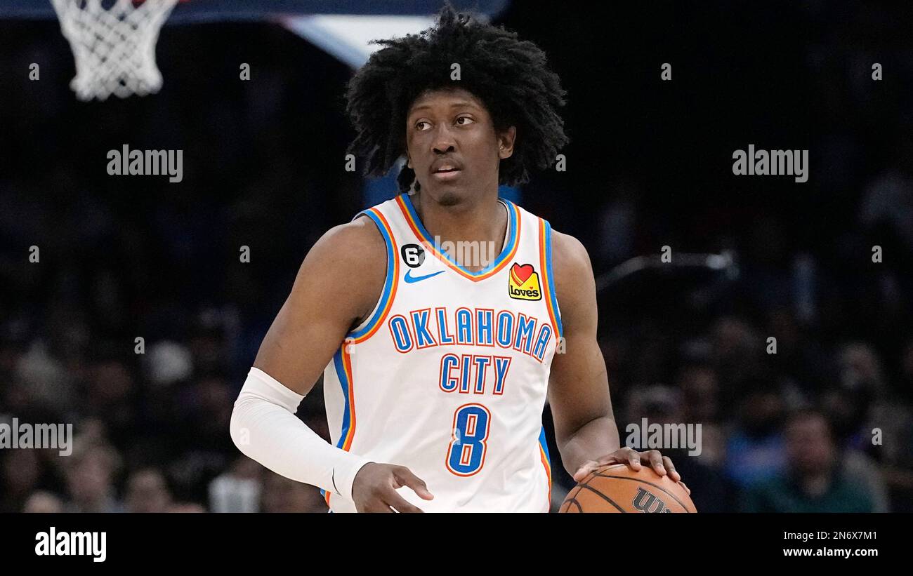 Oklahoma City Thunder forward Jalen Williams (8) during an NBA ...
