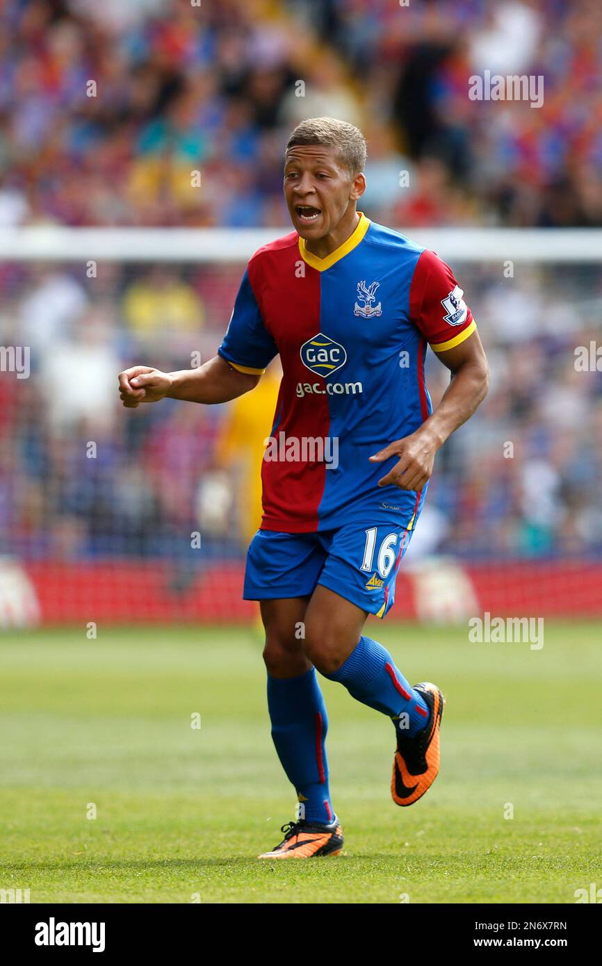Crystal Palace's Dwight Gayle plays against Tottenham Hotspur during ...