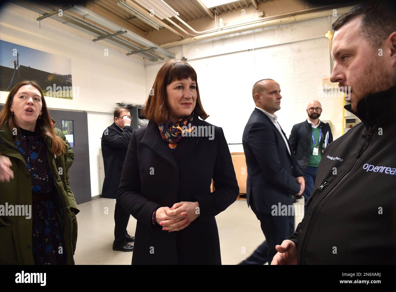 Shadow chancellor Rachel Reeves during a visit to Openreach ...