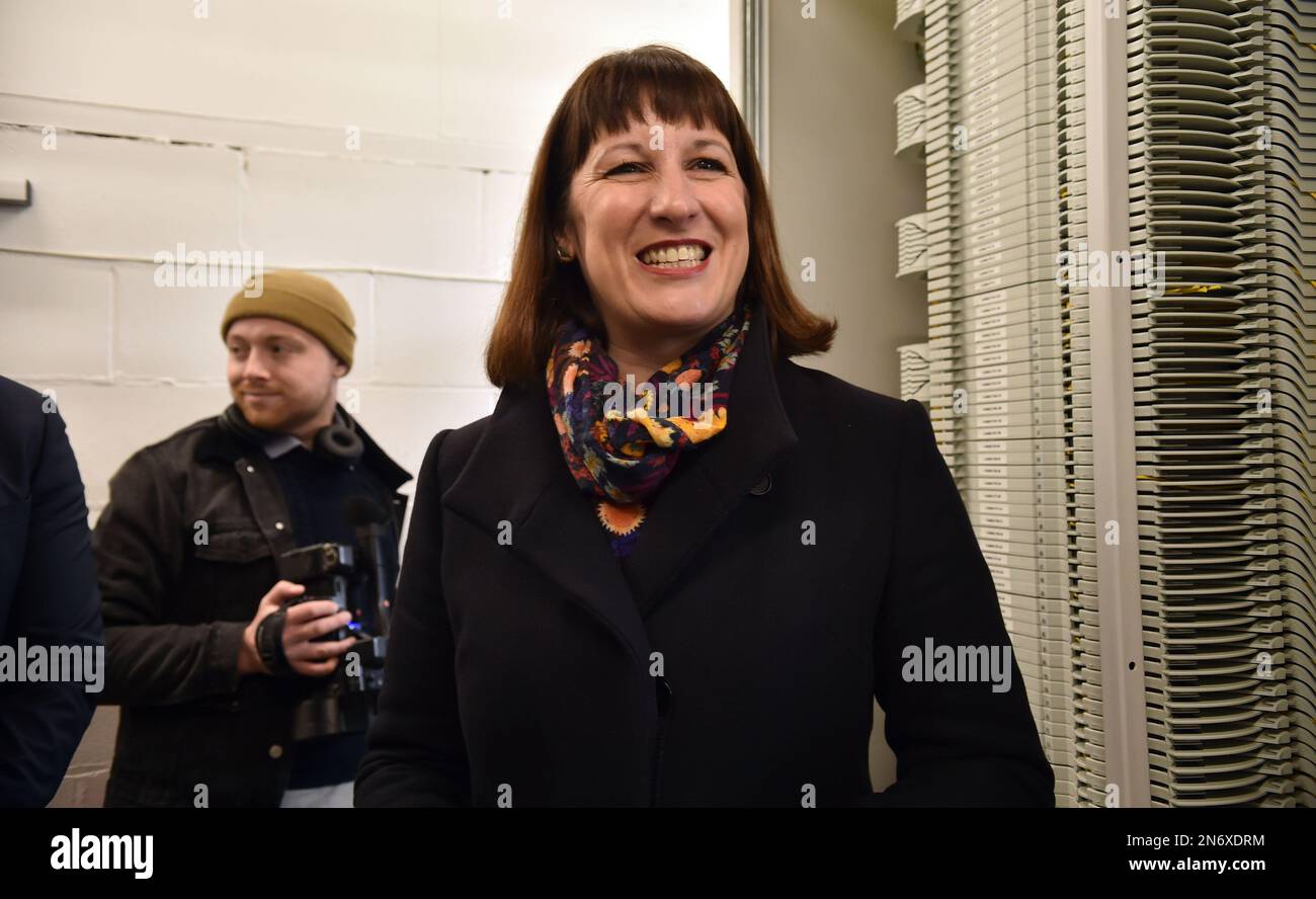 Shadow chancellor Rachel Reeves during a visit to Openreach ...