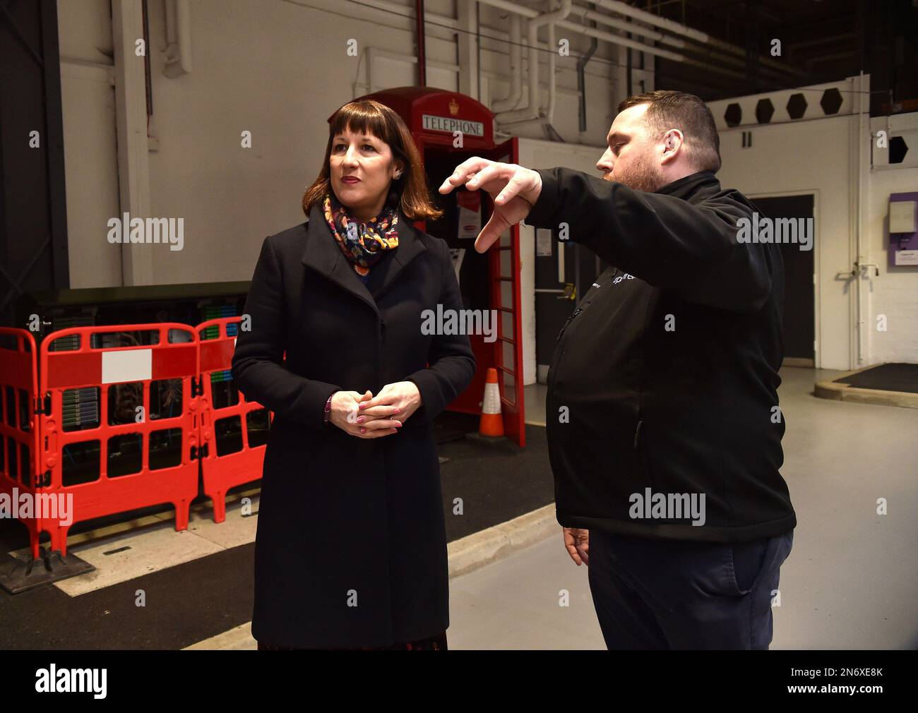 Shadow chancellor Rachel Reeves during a visit to Openreach ...
