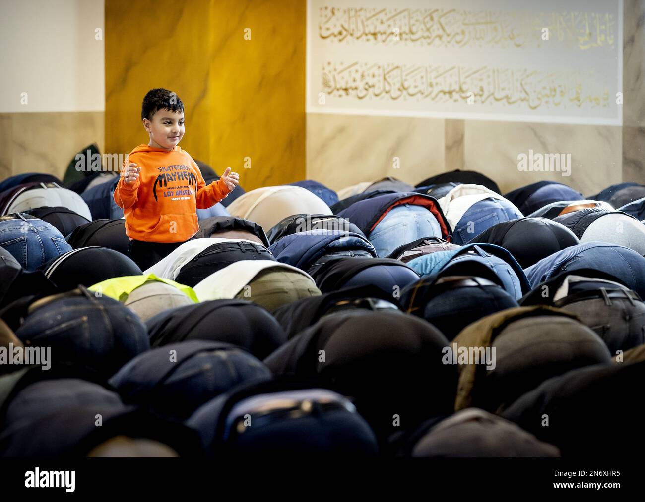 THE HAGUE - Netherlands, 10/02/2023, THE HAGUE - A boy during Friday ...
