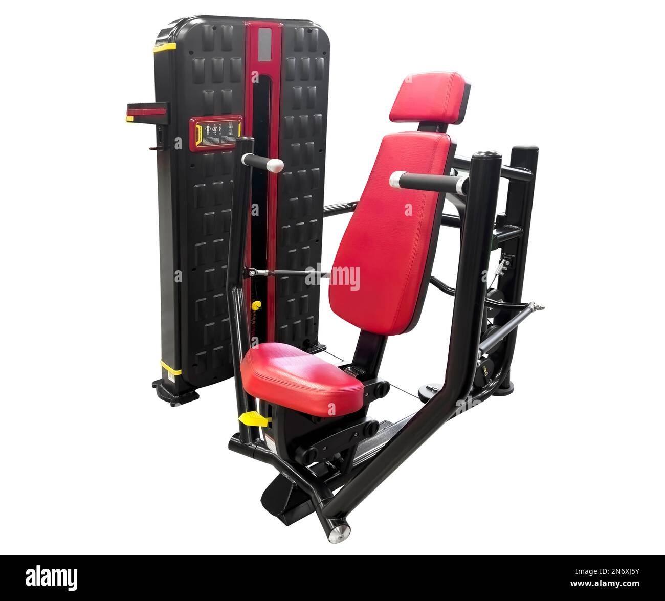 Multifunctional gym machine isolated on white background. Gym equipment ...