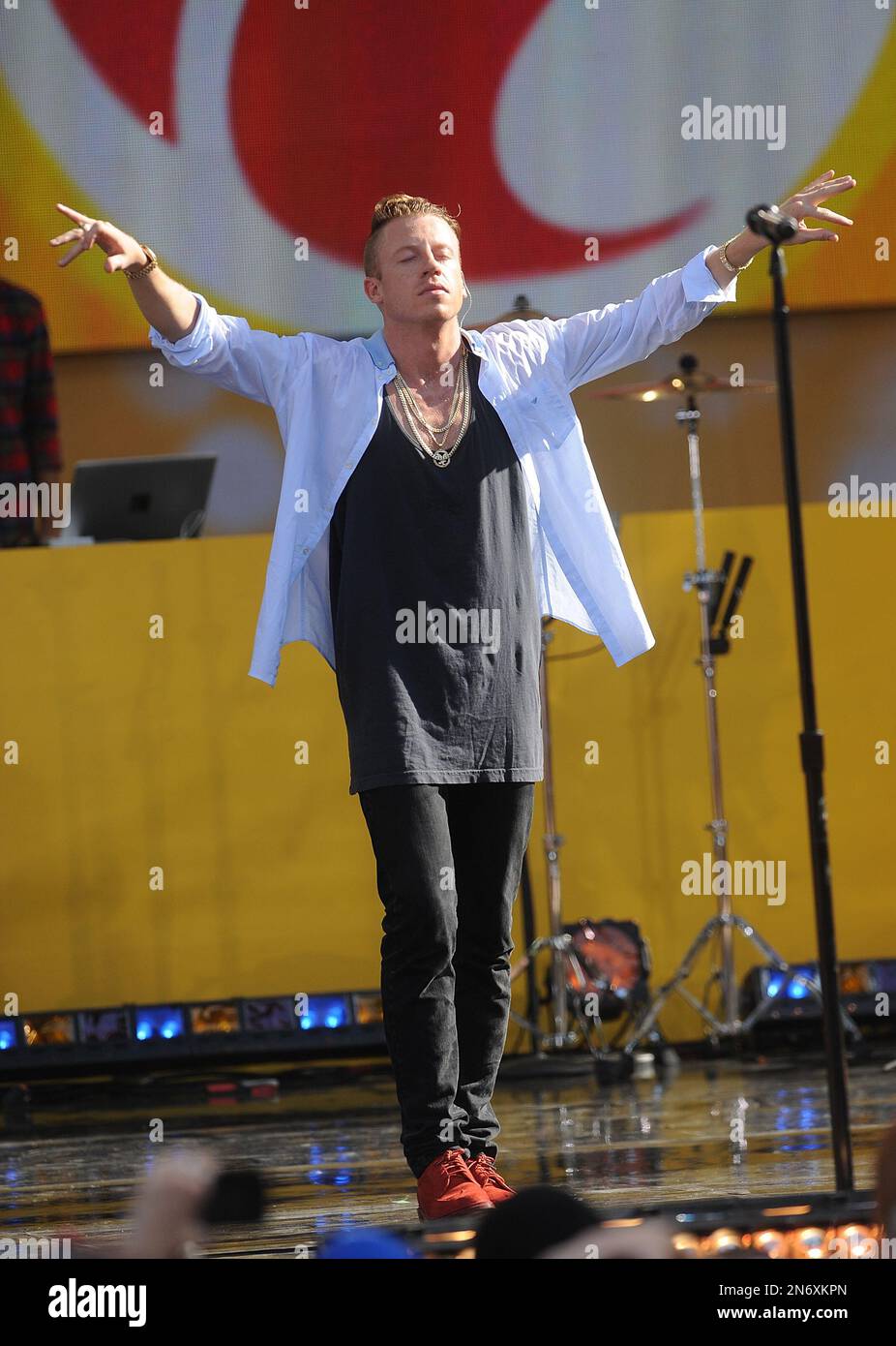 Musician Ben Haggerty, also known as Macklemore performs on stage at ...