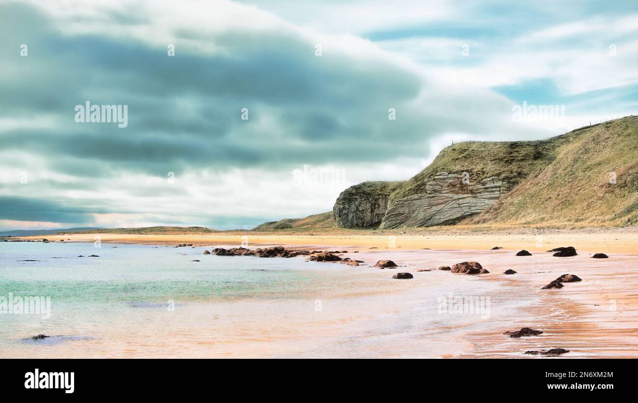 The Coves at Brora Stock Photo - Alamy