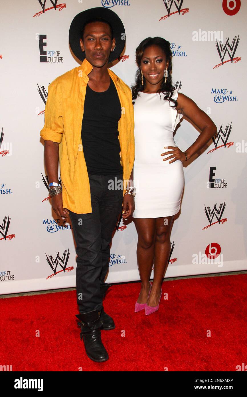 From left, actors Jesse Lewis IV and Niki McElroy arrive at the ...