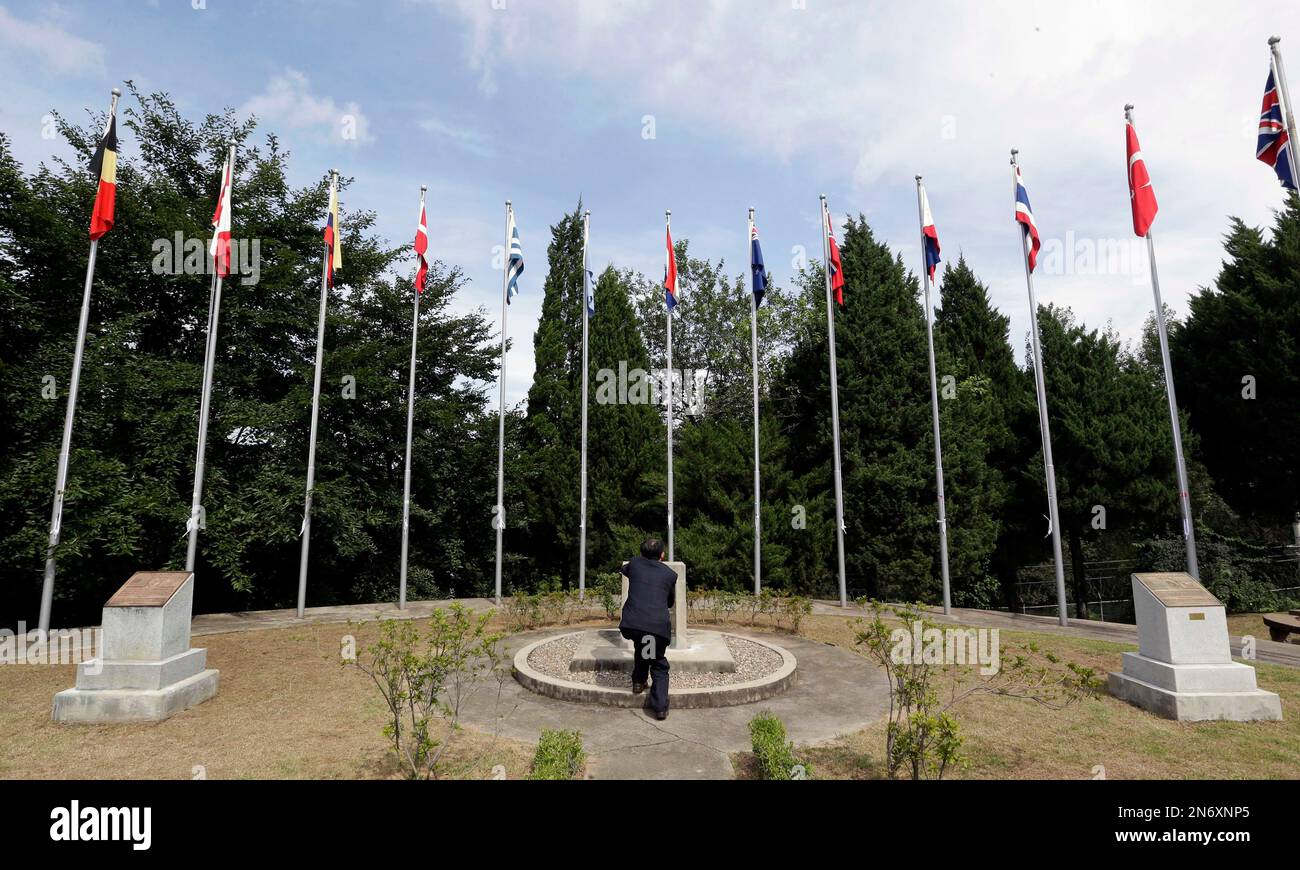 A South Korean man takes souvenir pictures during the 37th Barrett ...