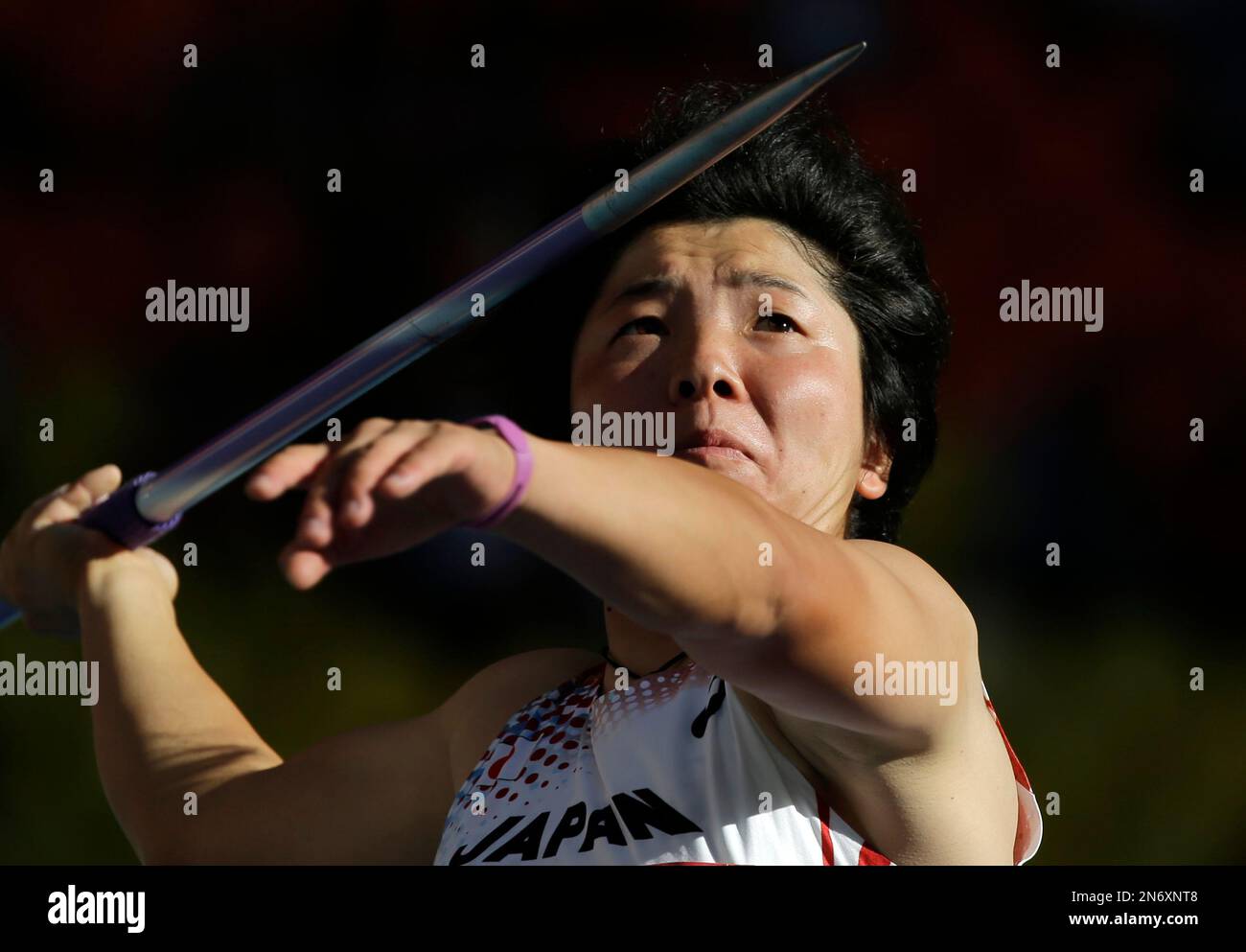 Japan's Yuki Ebihara makes an attempt in the women's javelin throw ...