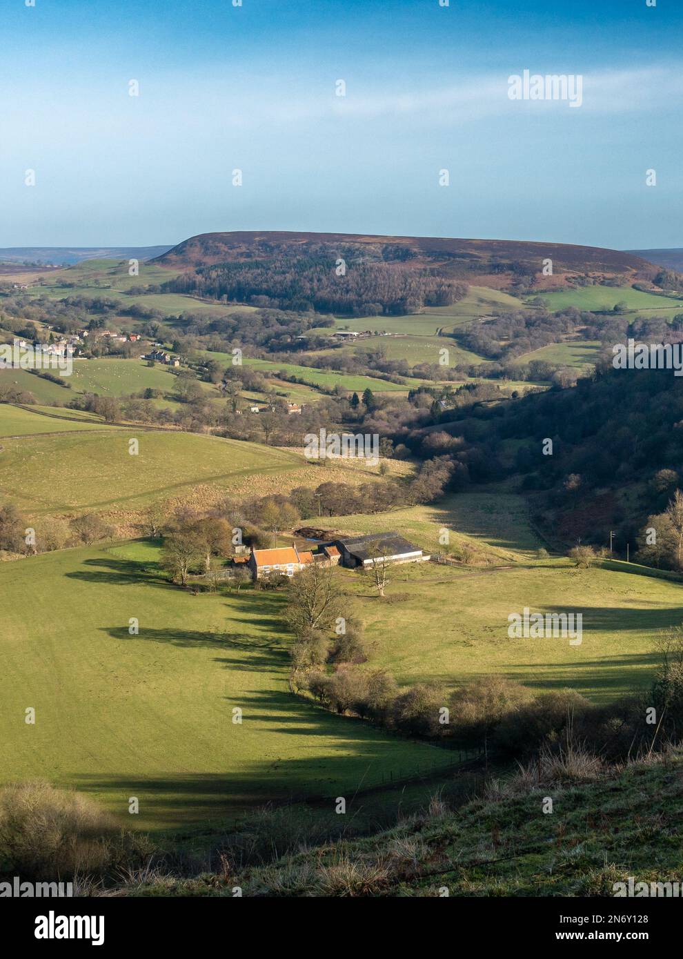 Views of Hawnby village, Hawnby Hill, Easterside Hill and surrounding ...