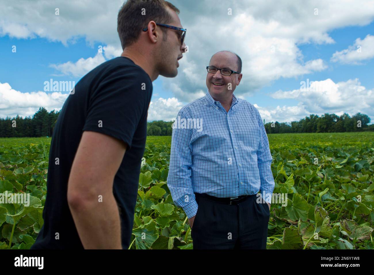 Henry DeBlouw, left, President of Mike Pirrone Produce, talks about his ...