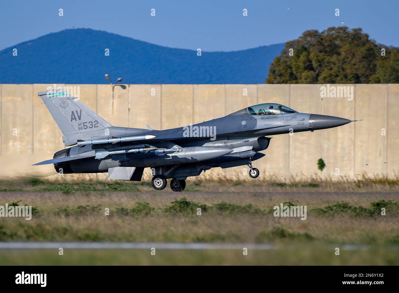 Grosseto, Italy. 08th Feb, 2023. USAF's Lockheed Martin F16 during the ...