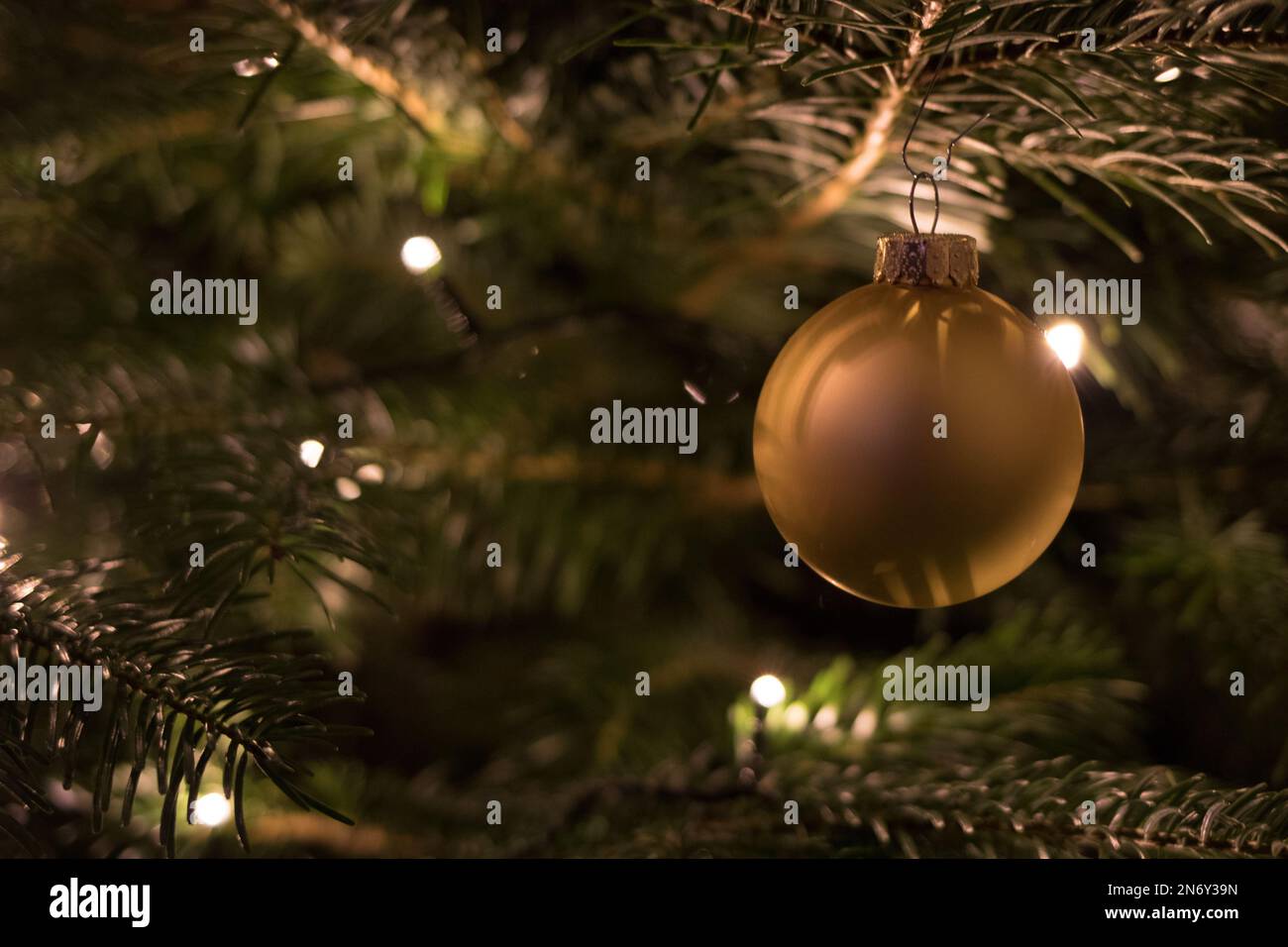 Christmas tree ball on a fir tree Stock Photo - Alamy