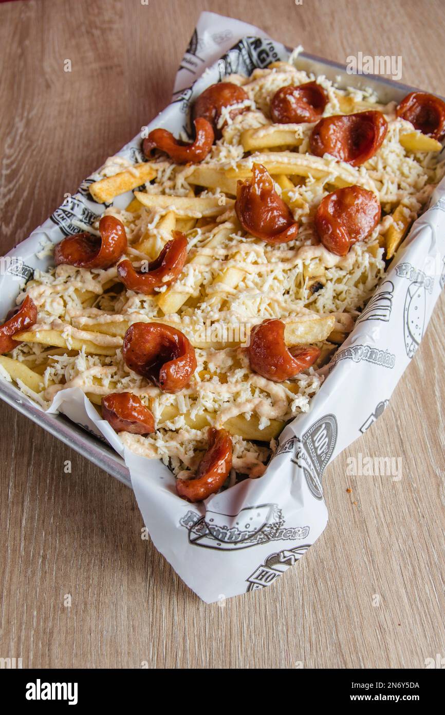 delicious fast food to share with family and friends Stock Photo - Alamy