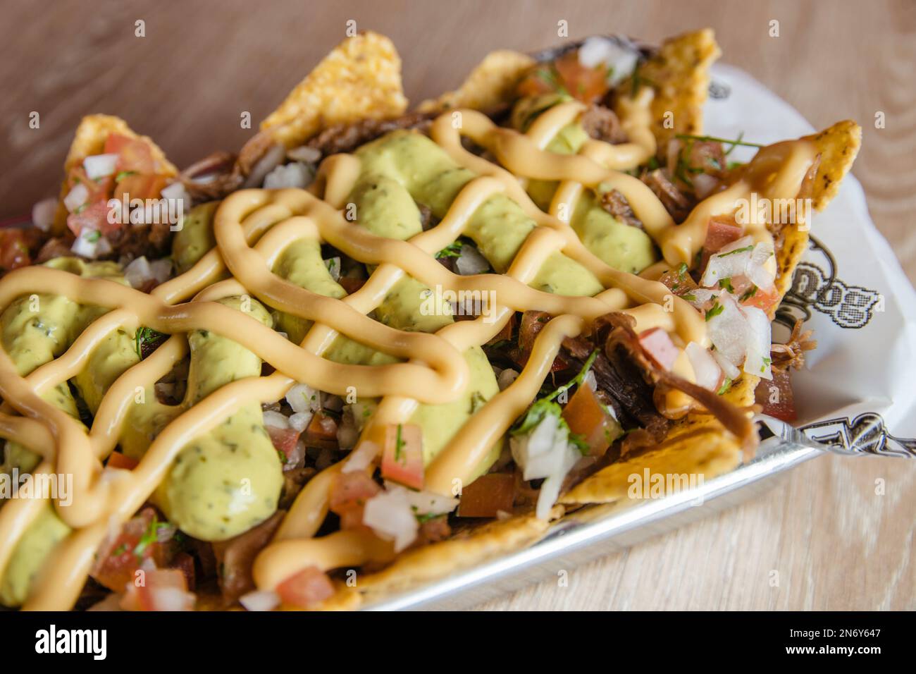 delicious fast food to share with family and friends Stock Photo - Alamy
