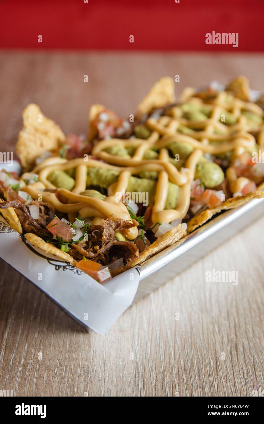 delicious fast food to share with family and friends Stock Photo - Alamy