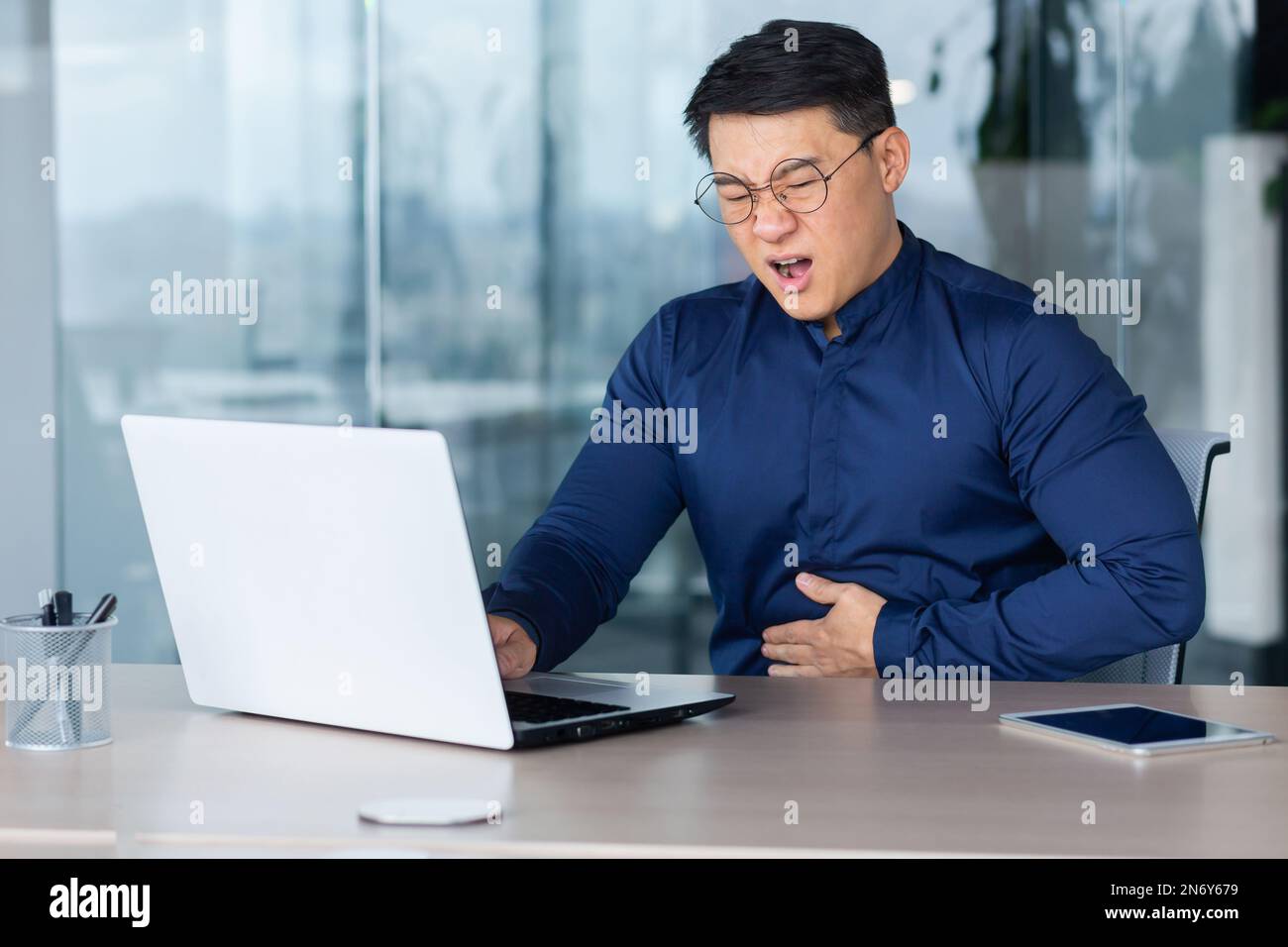 Asian belly man shirt hi-res stock photography and images - Alamy