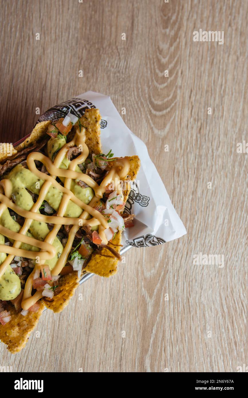 delicious fast food to share with family and friends Stock Photo - Alamy