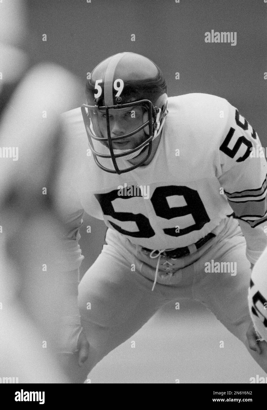 Jack Ham (59) linebacker for the Pittsburgh Steelers in action, 1978 ...