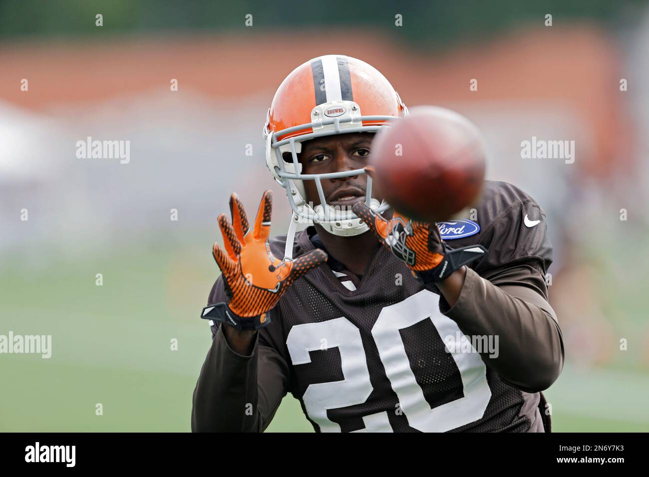 Cleveland Browns running back Montario Hardesty during training camp at ...