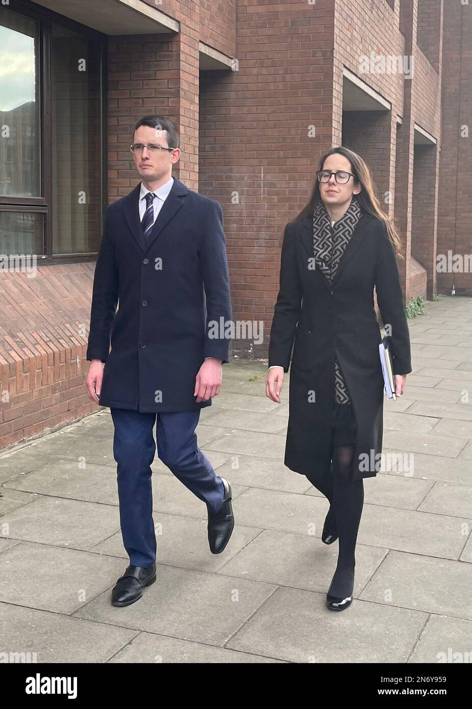 Irish teacher Enoch Burke and his sister Ammi leaving the High Court in ...