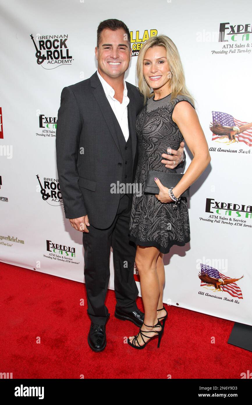 Actor George Eads and wife Monika Casey arrive at the premiere of ...