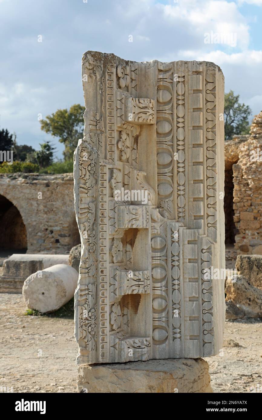 Stone relic at Carthage Stock Photo - Alamy
