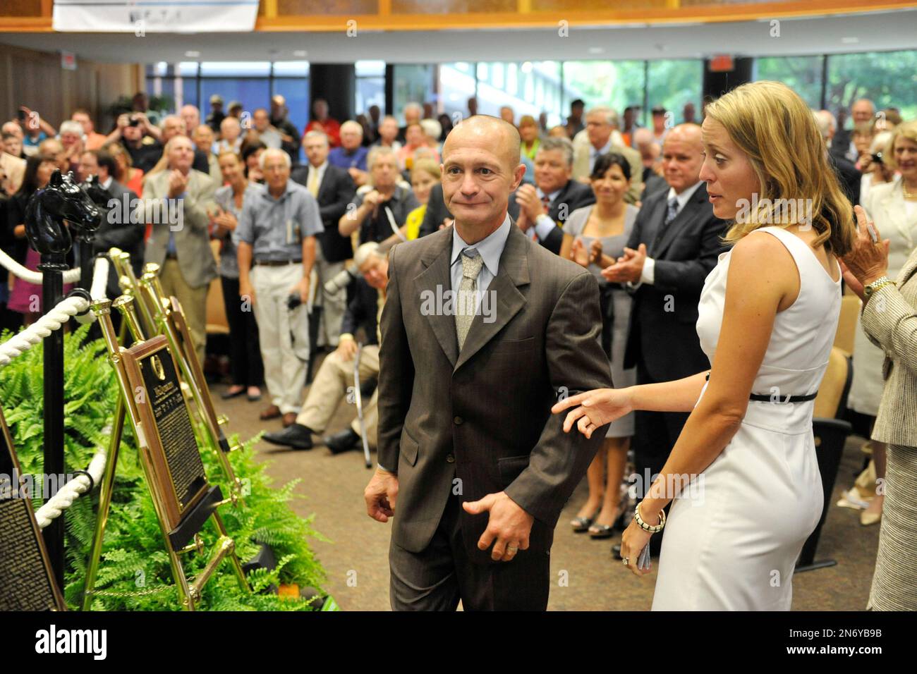 Calvin Borel and his wife Lisa Borel, right, during his National Museum ...