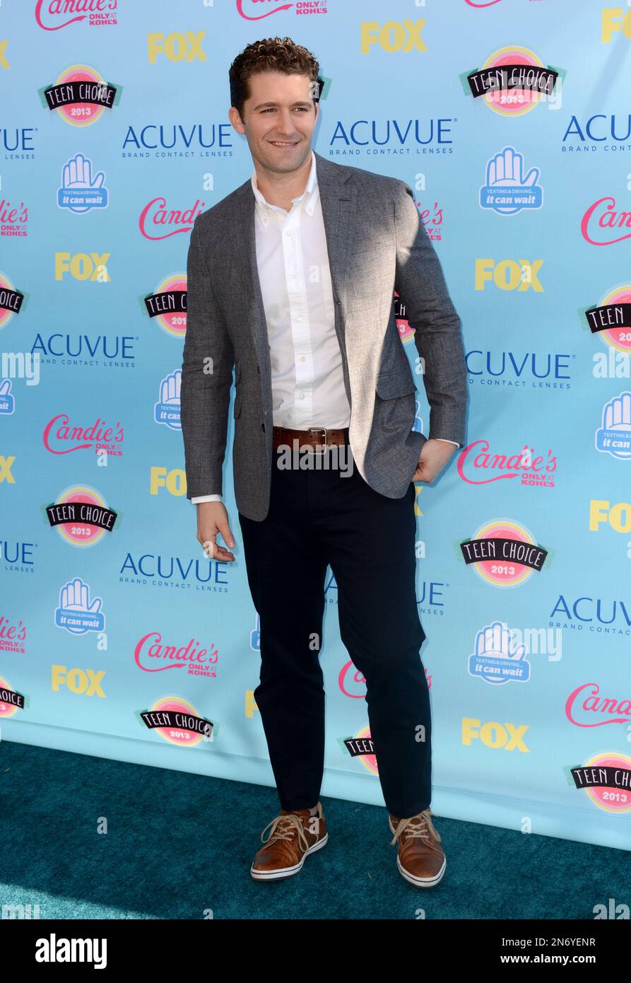 Matthew Morrison arrives at the Teen Choice Awards at the Gibson ...