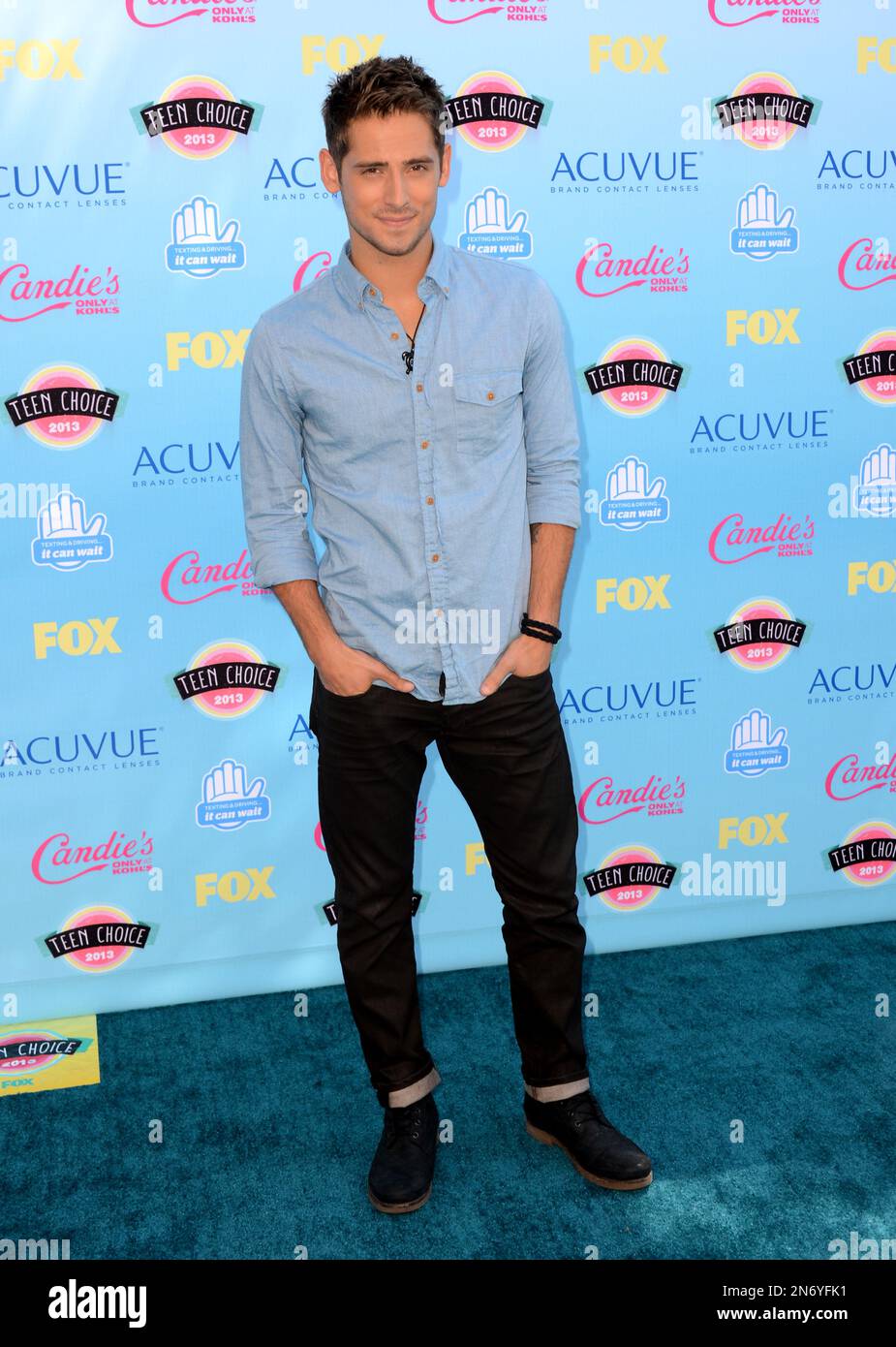 Jean-Luc Bilodeau arrives at the Teen Choice Awards at the Gibson ...
