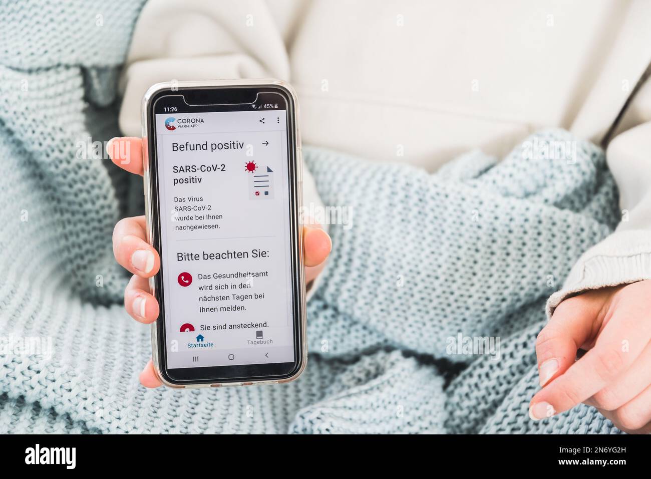 Germany - March 27th 2021: Official German Corona Warning App with a ...