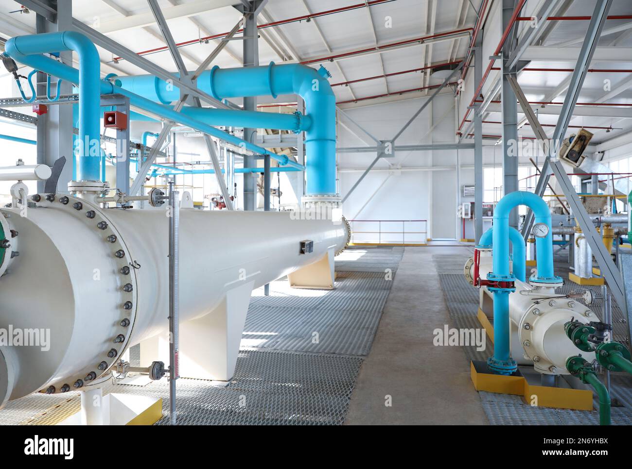Modern granary with different equipment, inside view Stock Photo - Alamy