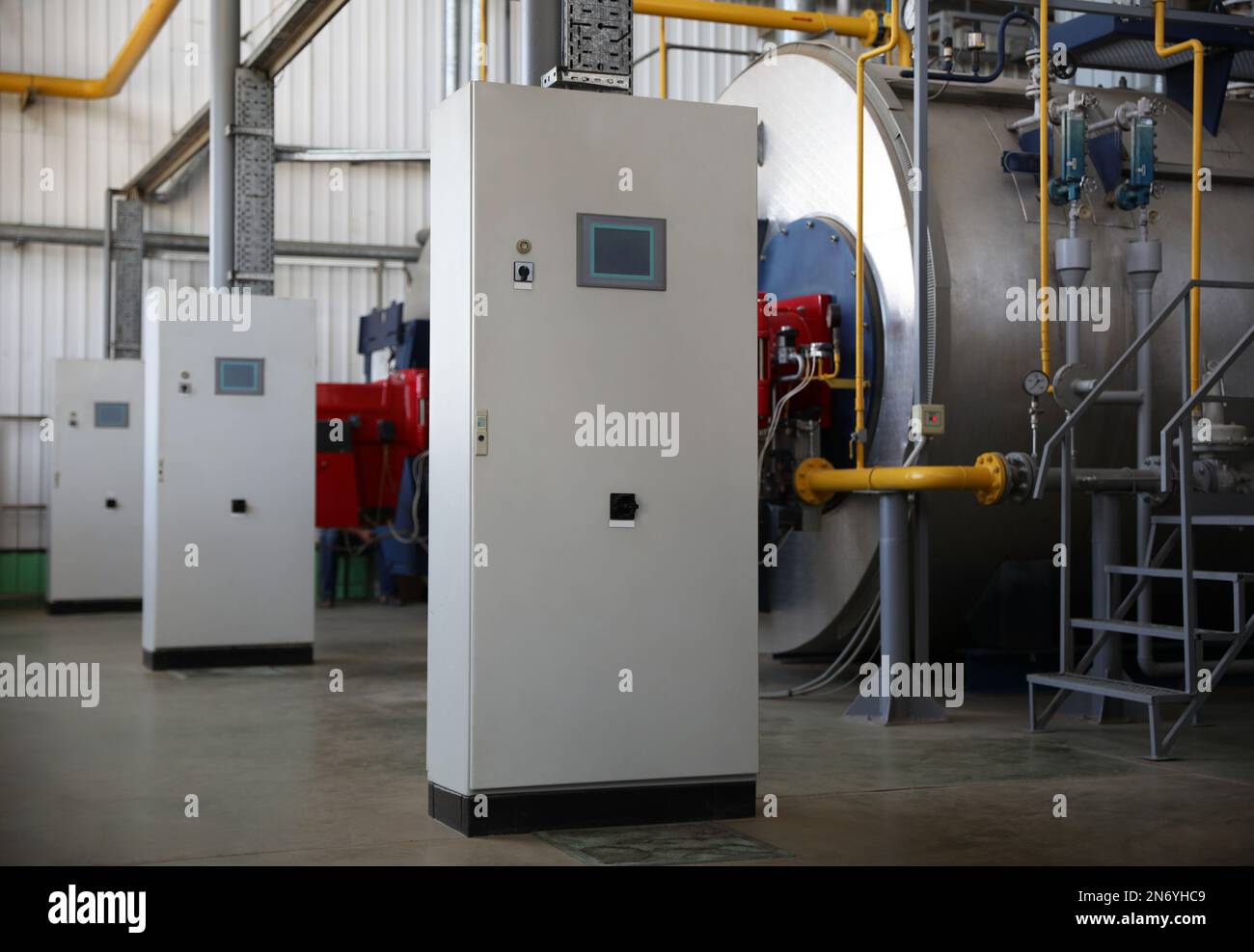 Modern granary with different equipment, inside view Stock Photo - Alamy