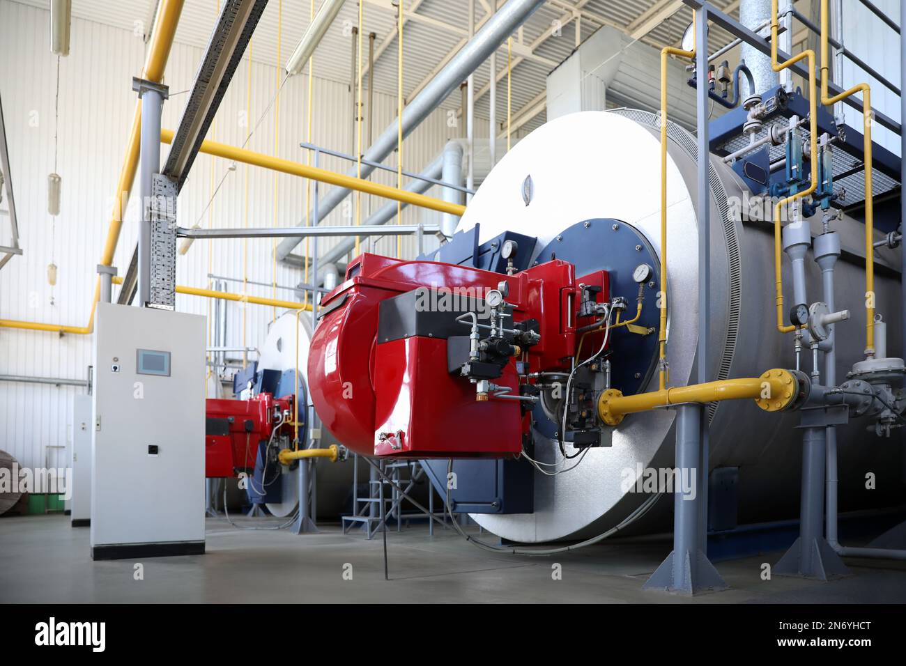 Modern granary with different equipment, inside view Stock Photo - Alamy