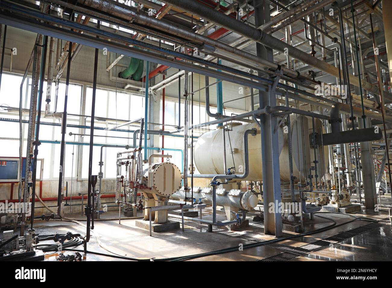 Modern granary with different equipment, inside view Stock Photo - Alamy