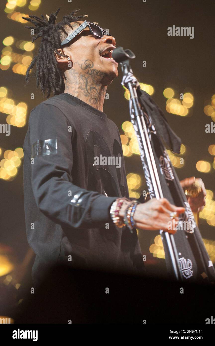 Rapper Wiz Khalifa performs during the Under the Influence of Music ...