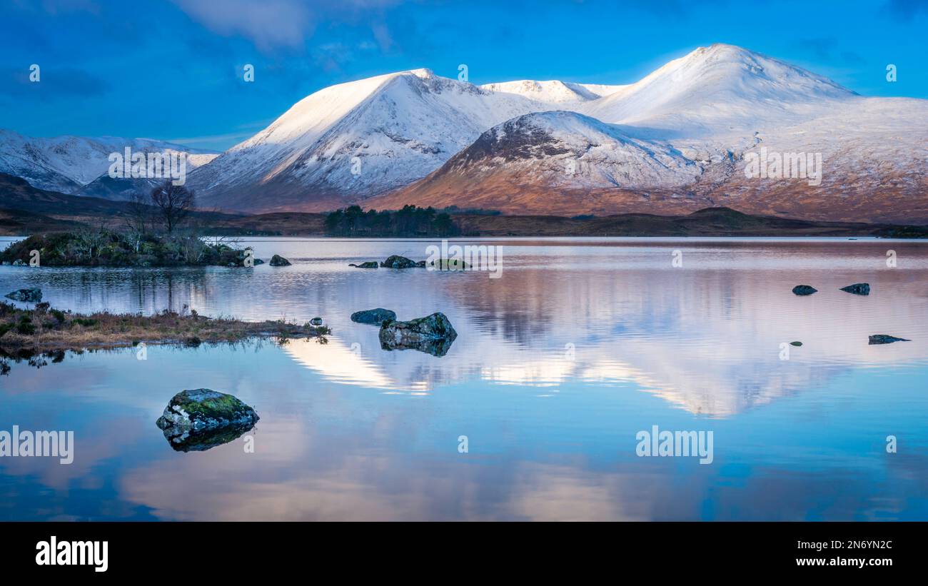 Looking towards the Black Mount in Rannoch Moor, Lochaber, Scotland in ...