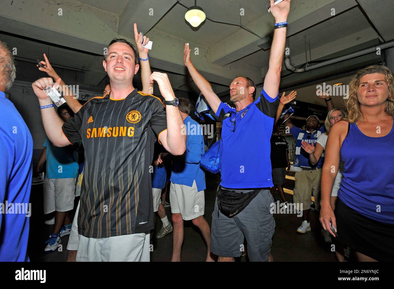 Fans file into RFK Memorial Stadium before a match between Chelsea and ...