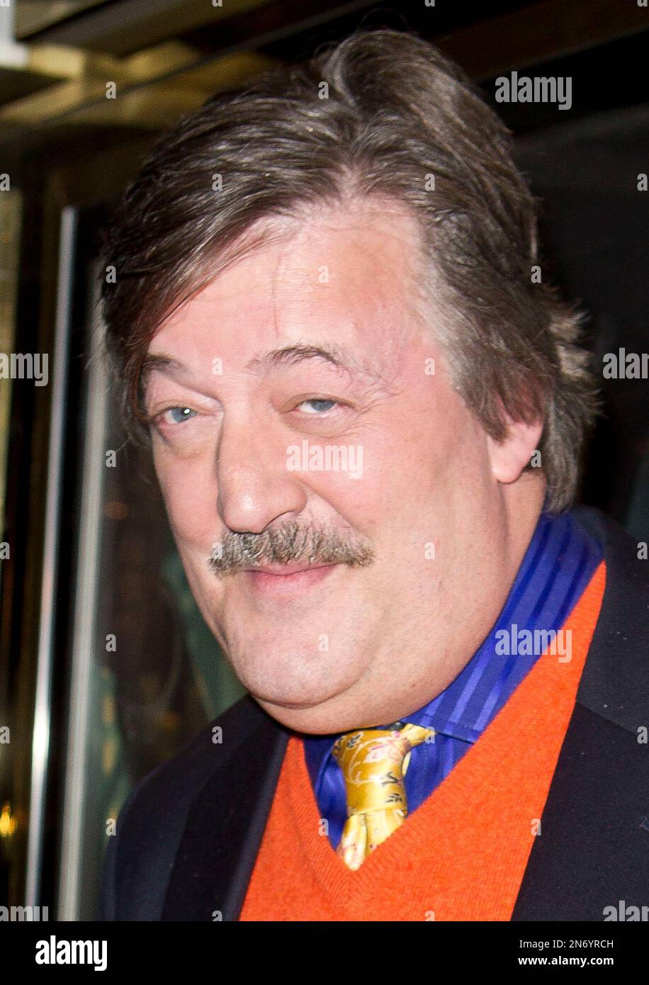 FILE - Actor Stephen Fry at a central London cinema, London, in this ...