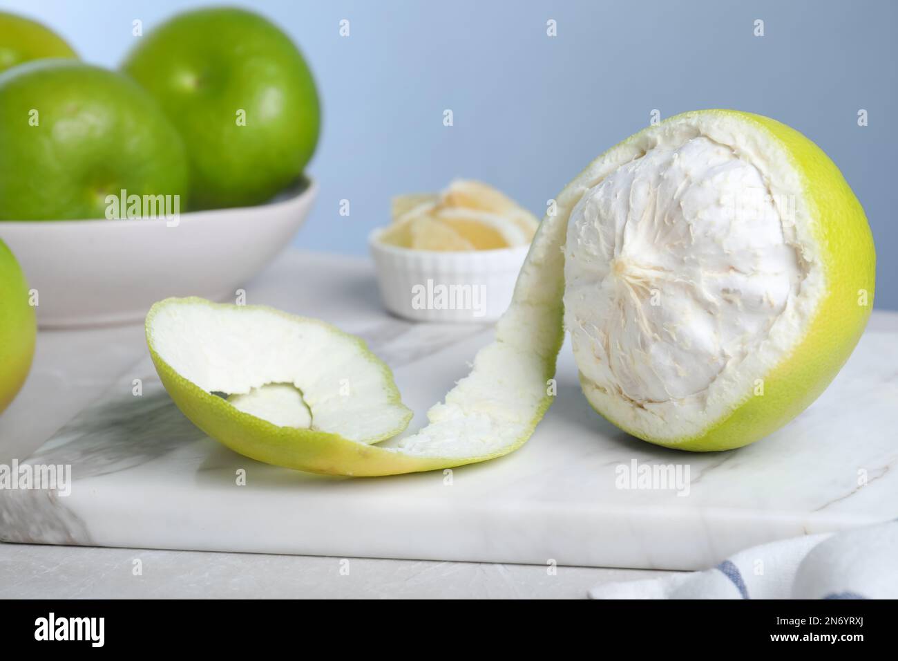 Fresh ripe sweetie on table, closeup view Stock Photo - Alamy