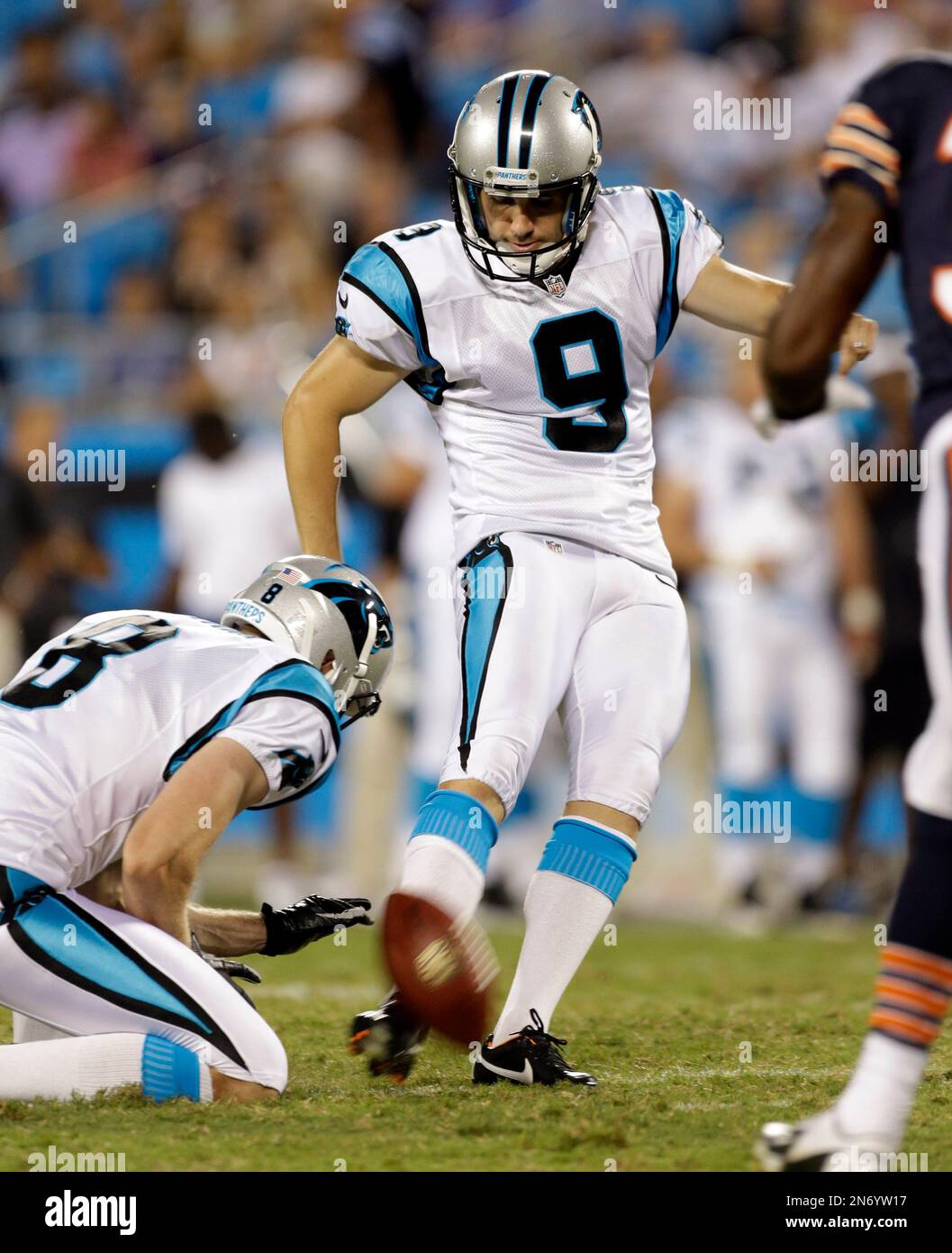 Carolina Panthers kicker Graham Gano (9) kicks a 50-yard field goal ...