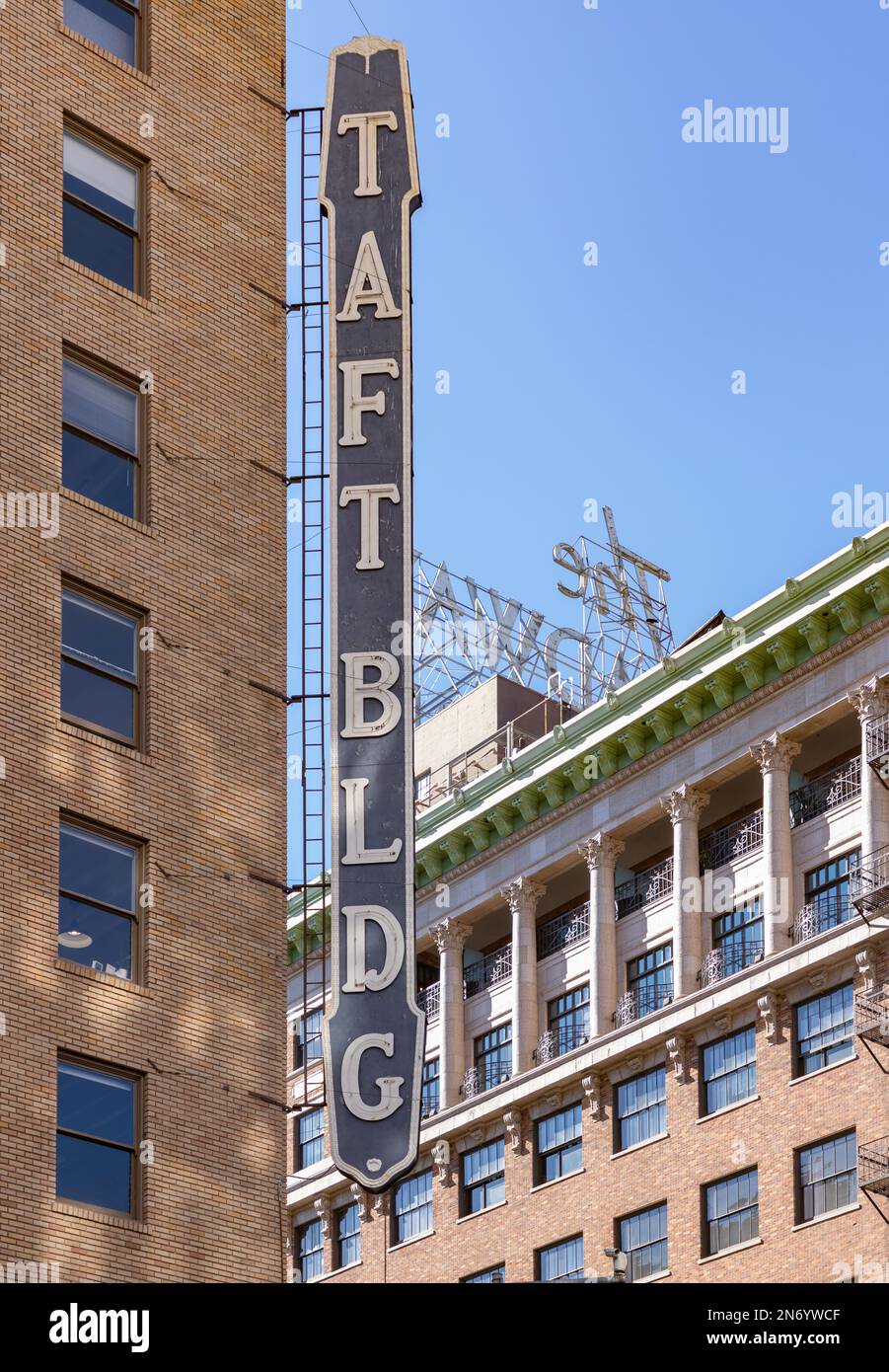 A picture of the Taft Building sign Stock Photo - Alamy