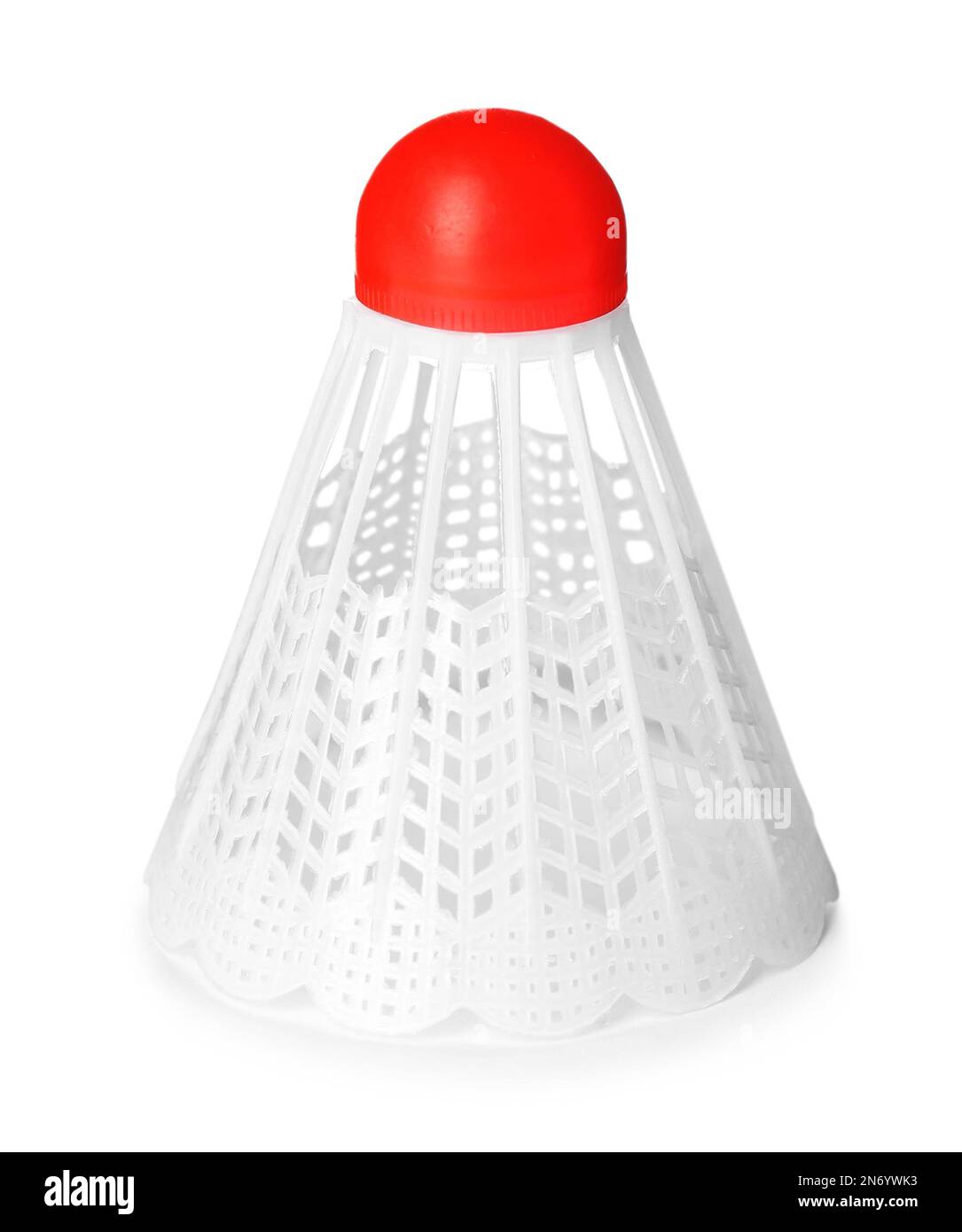 Badminton shuttlecock isolated on white. Sport equipment Stock Photo ...