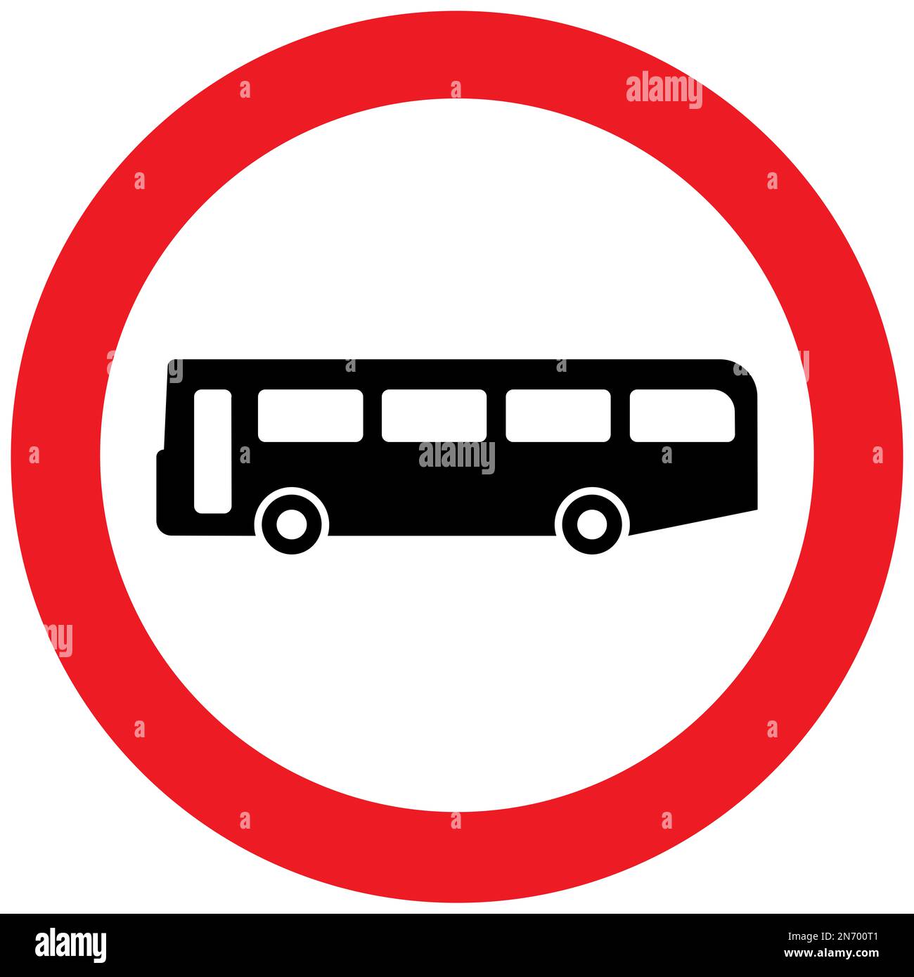 Buses prohibited British road sign Stock Photo - Alamy
