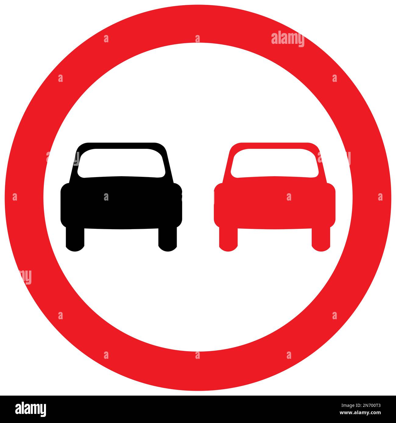No overtaking British road sign Stock Photo - Alamy