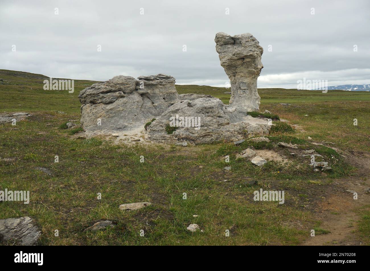 Strange stone formation in the Swedish mountains Stock Photo - Alamy