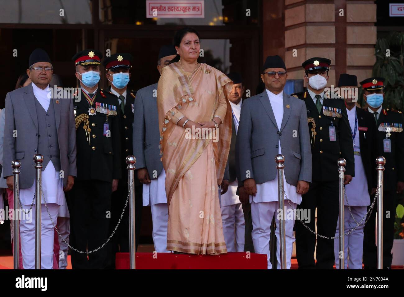 On February 10, 2023 in Kathmandu, Nepal. President "Bidhya Devi ...