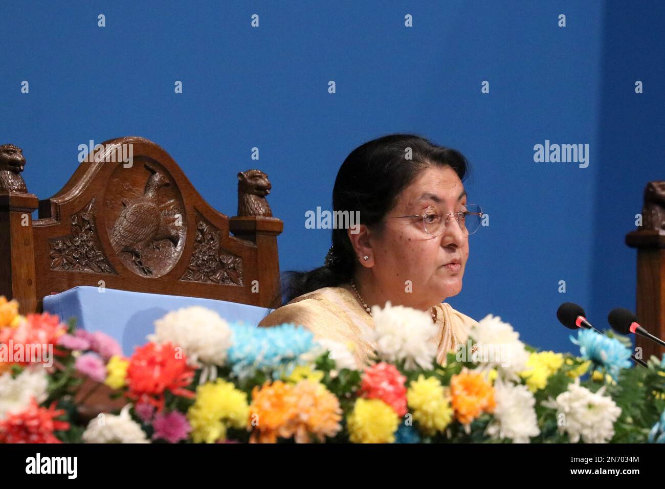 On February 10, 2023 in Kathmandu, Nepal. President "Bidhya Devi ...